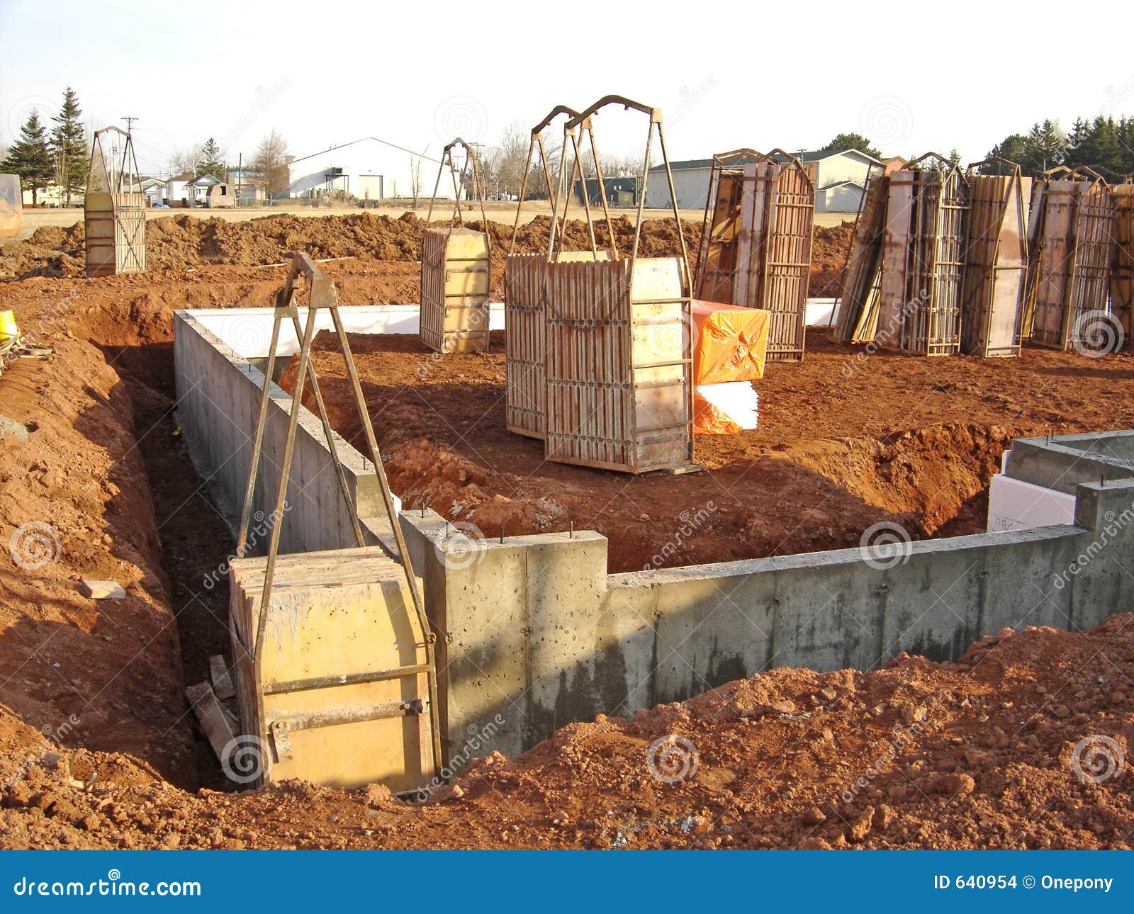 Fondamento Della Nuova Casa Fotografia Stock - Immagine di fondamento ...