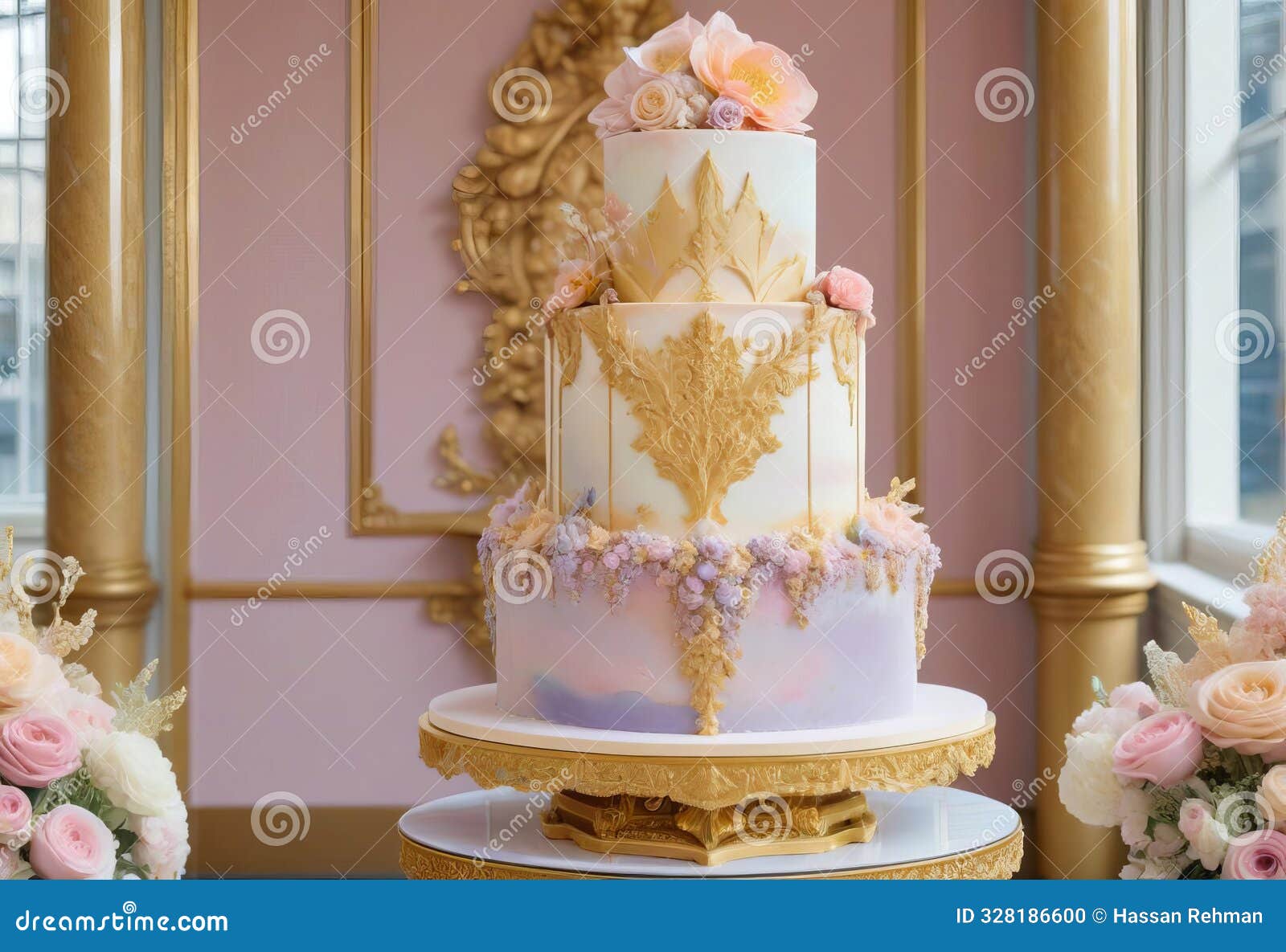 Fondant Cake Masterpiece stock illustration. Illustration of wedding ...