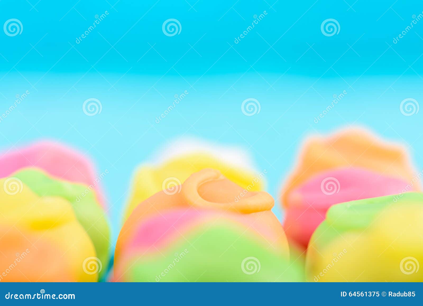 Fondant Candies on Turquoise Stock Image - Image of covered, dessert ...