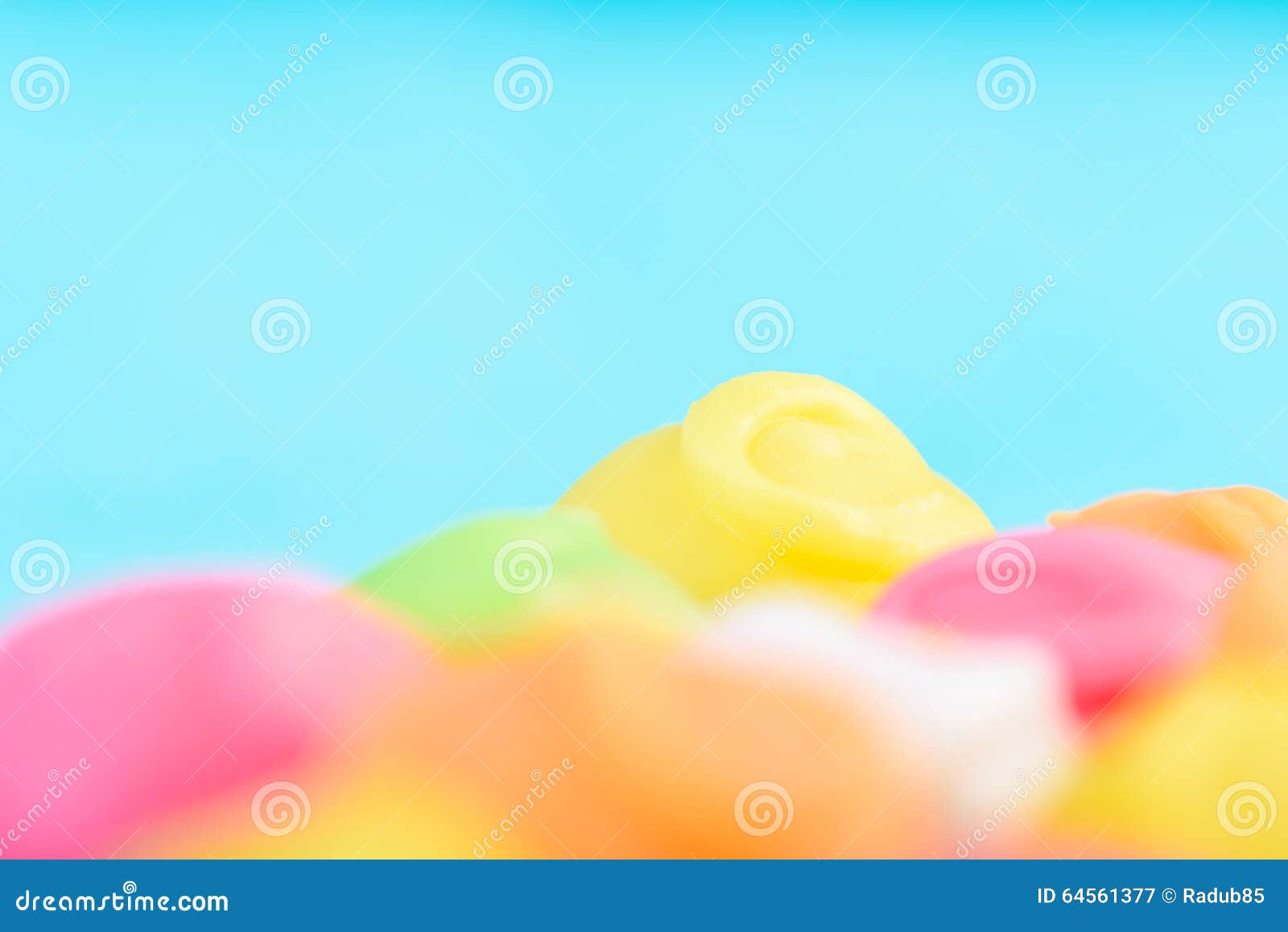 Fondant Candies on Turquoise Stock Image - Image of fresh, color: 64561377