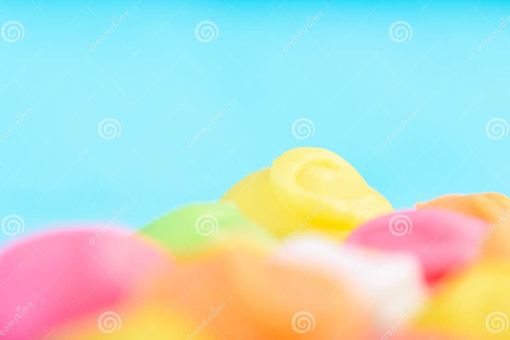 Fondant Candies on Turquoise Stock Image - Image of fresh, color: 64561377
