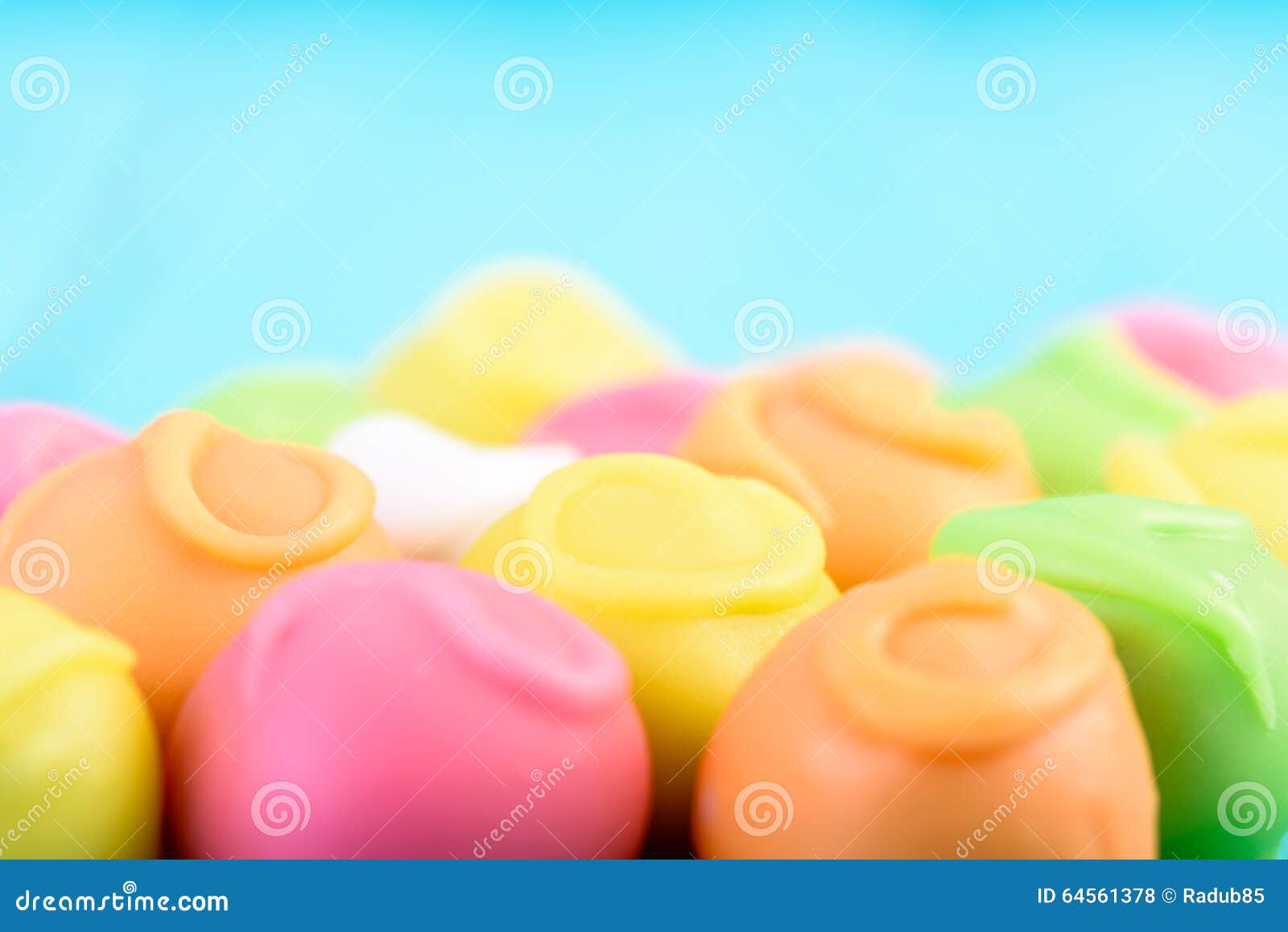 Fondant Candies on Turquoise Stock Photo - Image of candies, fresh ...