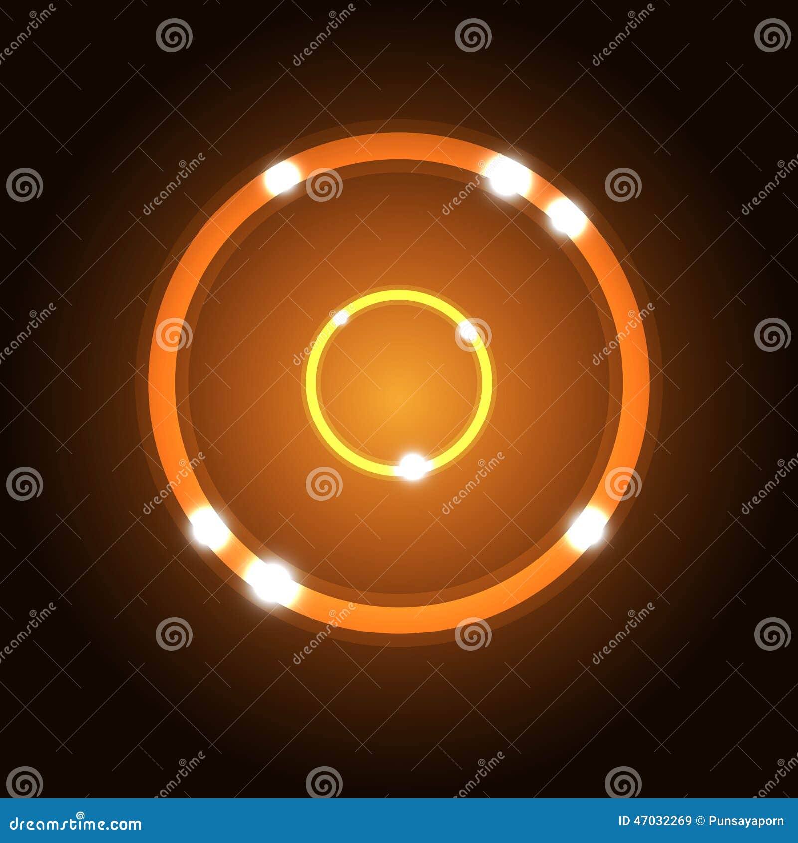 Fondo Abstracto Con El Círculo Anaranjado Ilustración del Vector ...