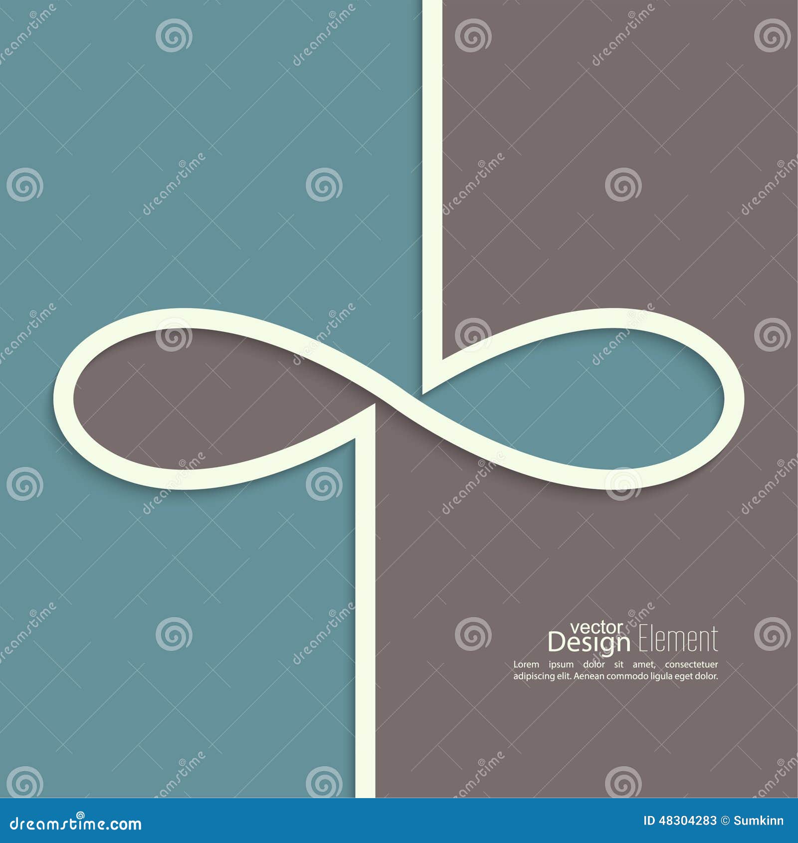 Fondo Abstracto Con La Muestra Del Infinito Ilustración del Vector ...