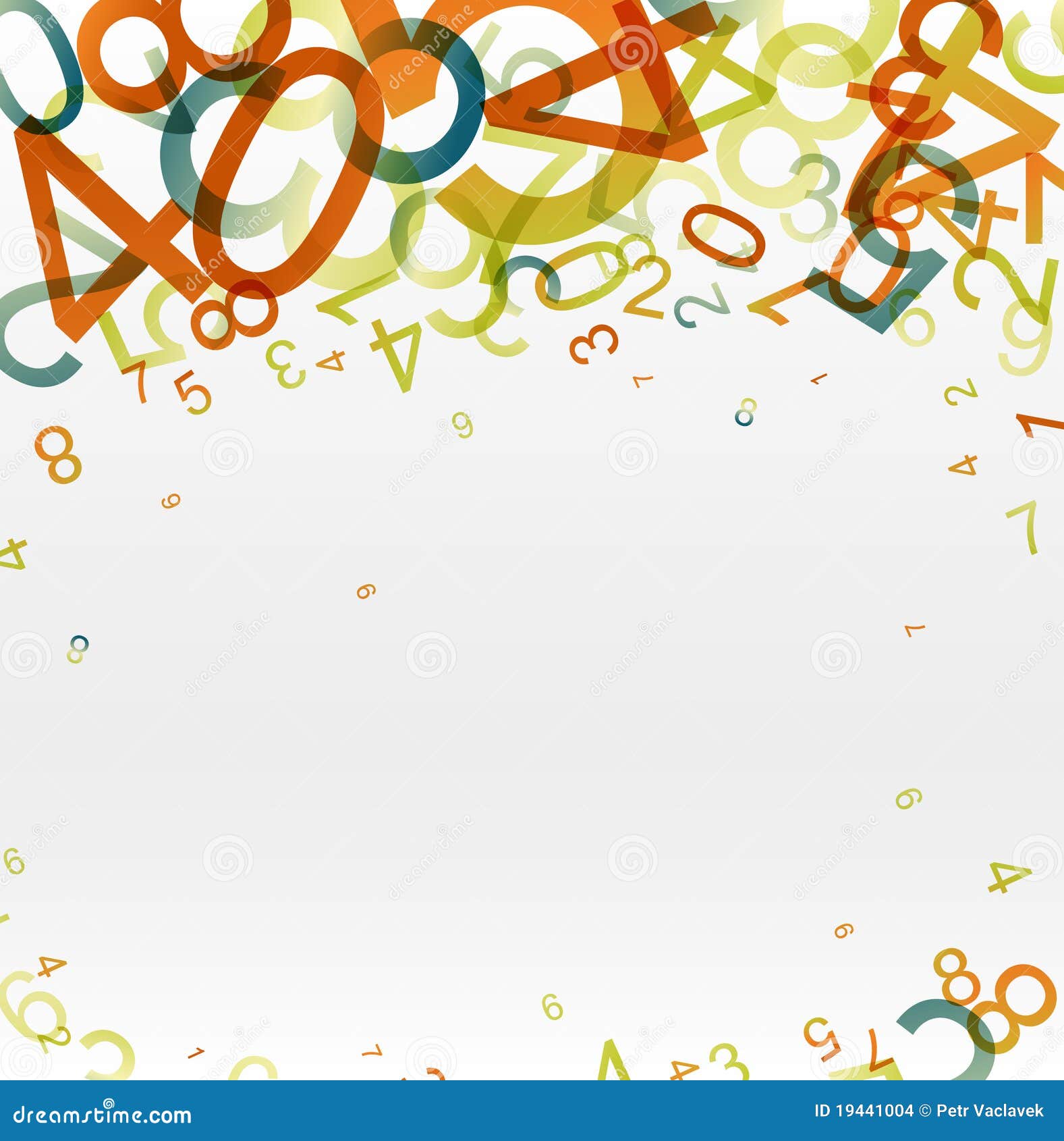 Fondo Abstracto Con Números Coloridos Del Arco Iris Stock de ...