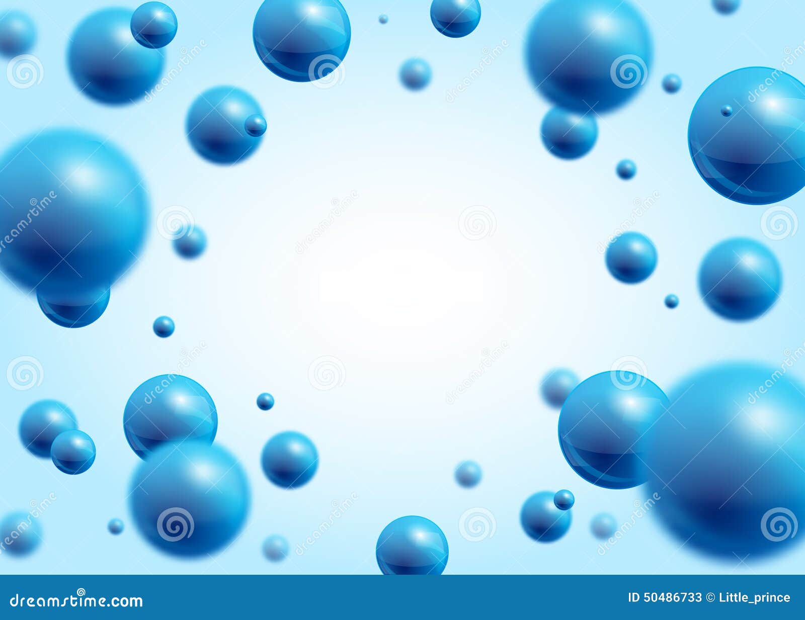 Fondo Abstracto De Las Bolas Azules Ilustración Del Vector