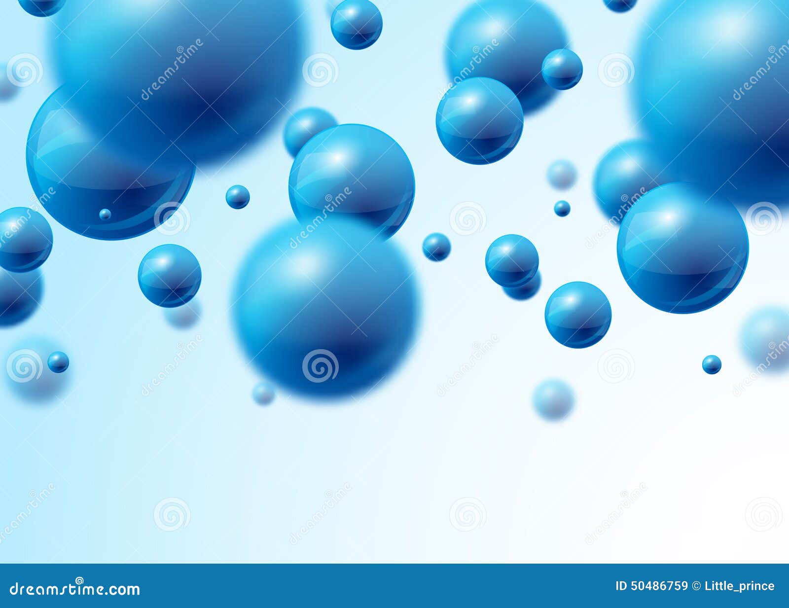 Fondo Abstracto De Las Bolas Azules Ilustración del Vector ...