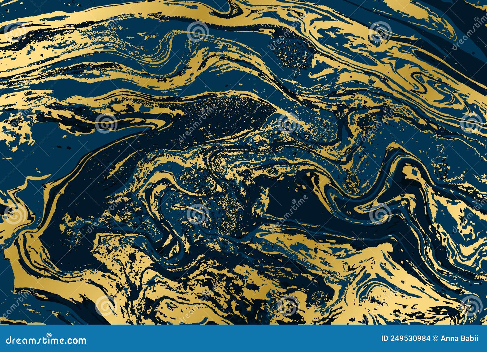 Fondo Abstracto De Oro Y Azul De Mármol Vectorial. Ilustración del ...