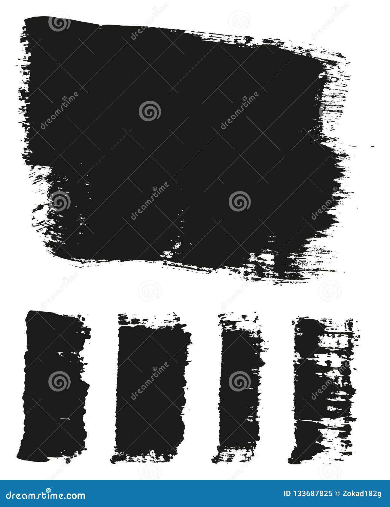 Fondo ancho de la brocha ilustración del vector. Ilustración de negro ...