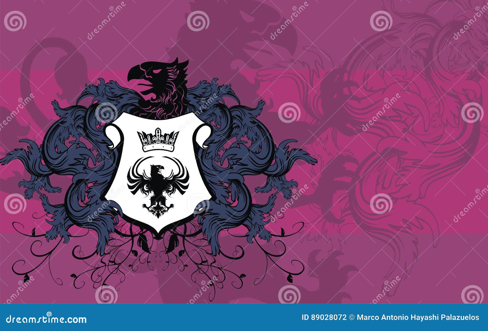 Fondo Araldico Della Cresta Della Stemma Dell'aquila Illustrazione ...