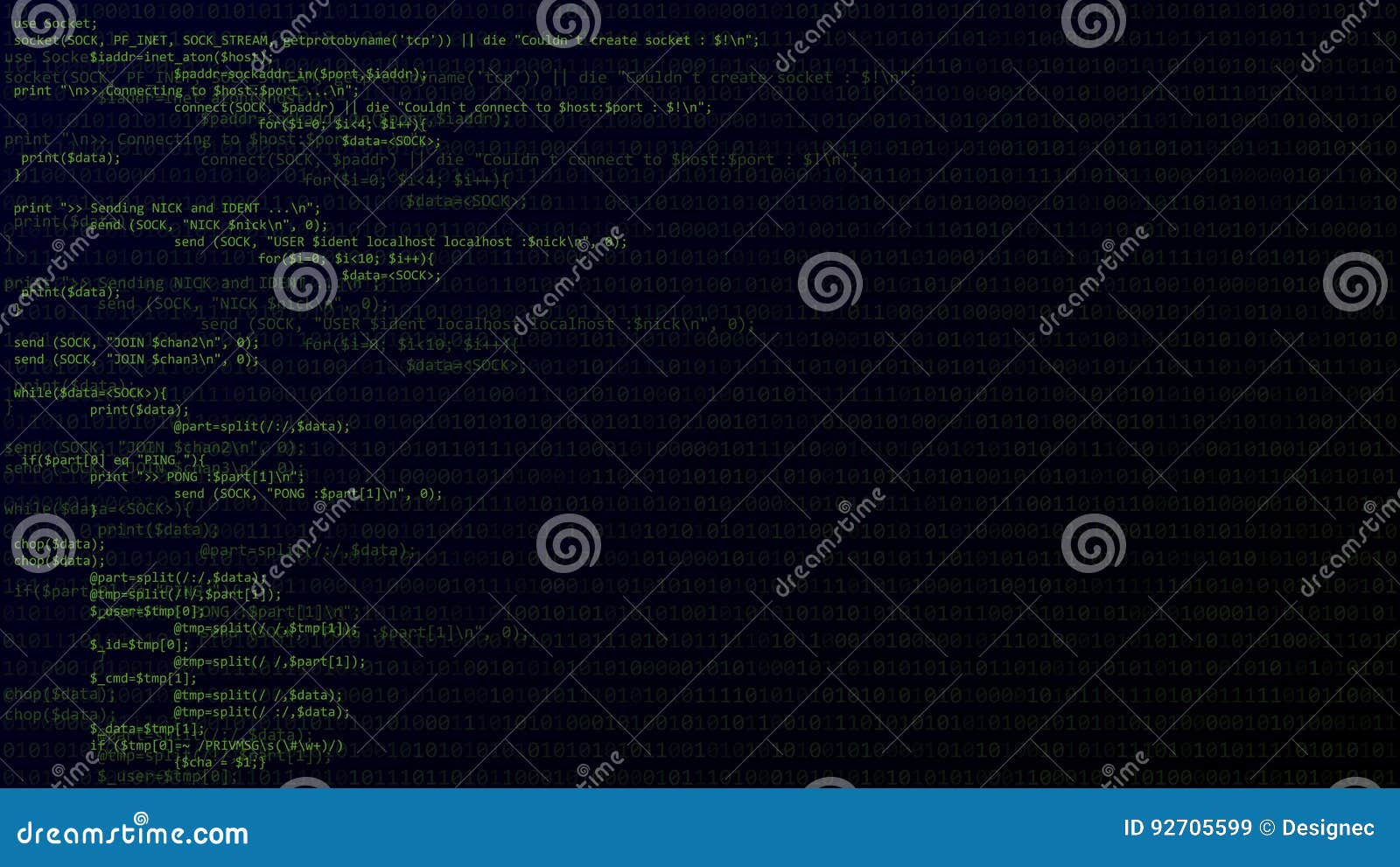 Fondo Astratto Con Il Codice Di Programma Illustrazione Di Vettore ...