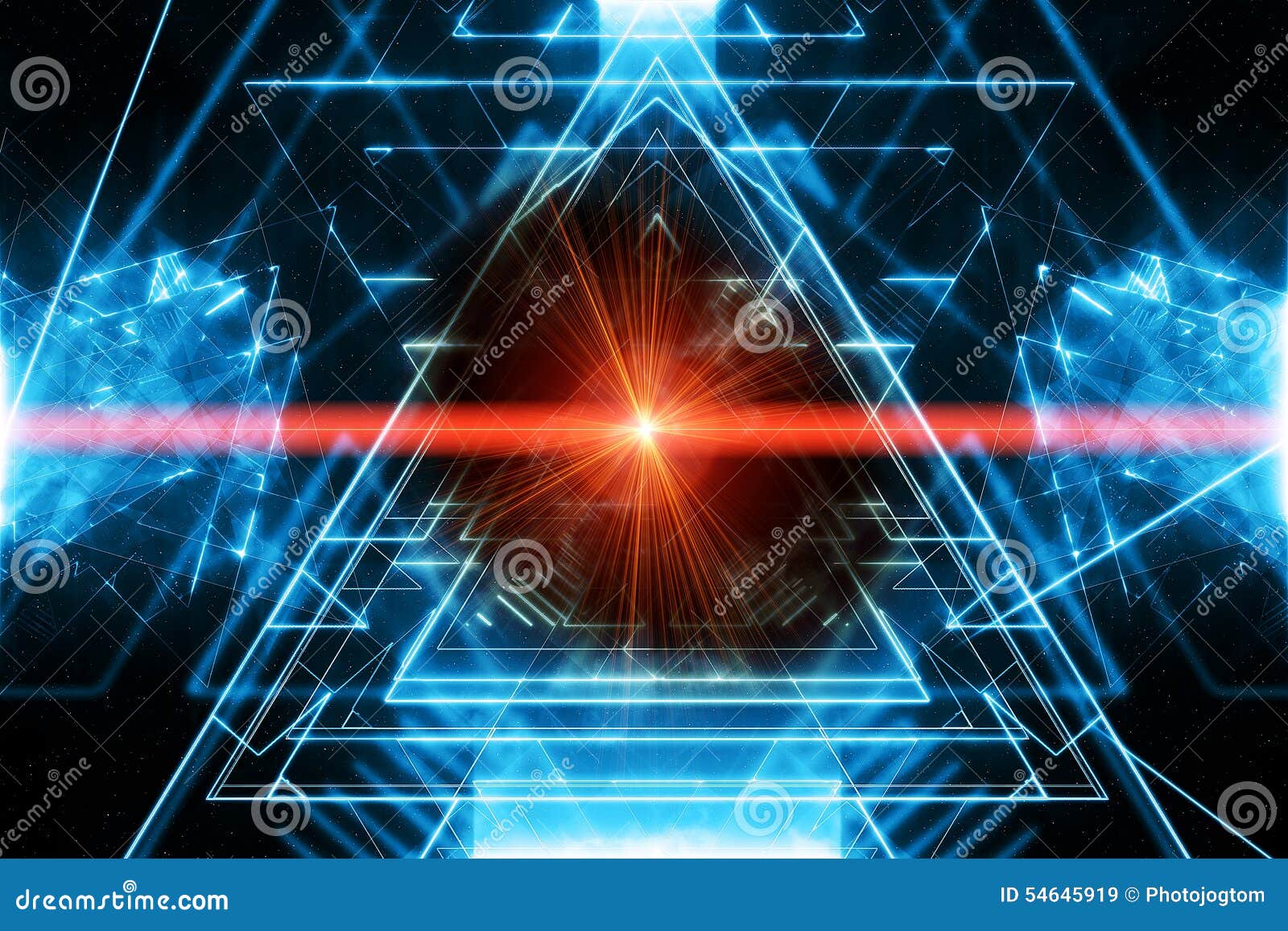 Fondo Astratto Con Il Raggio Del Laser Illustrazione di Stock ...