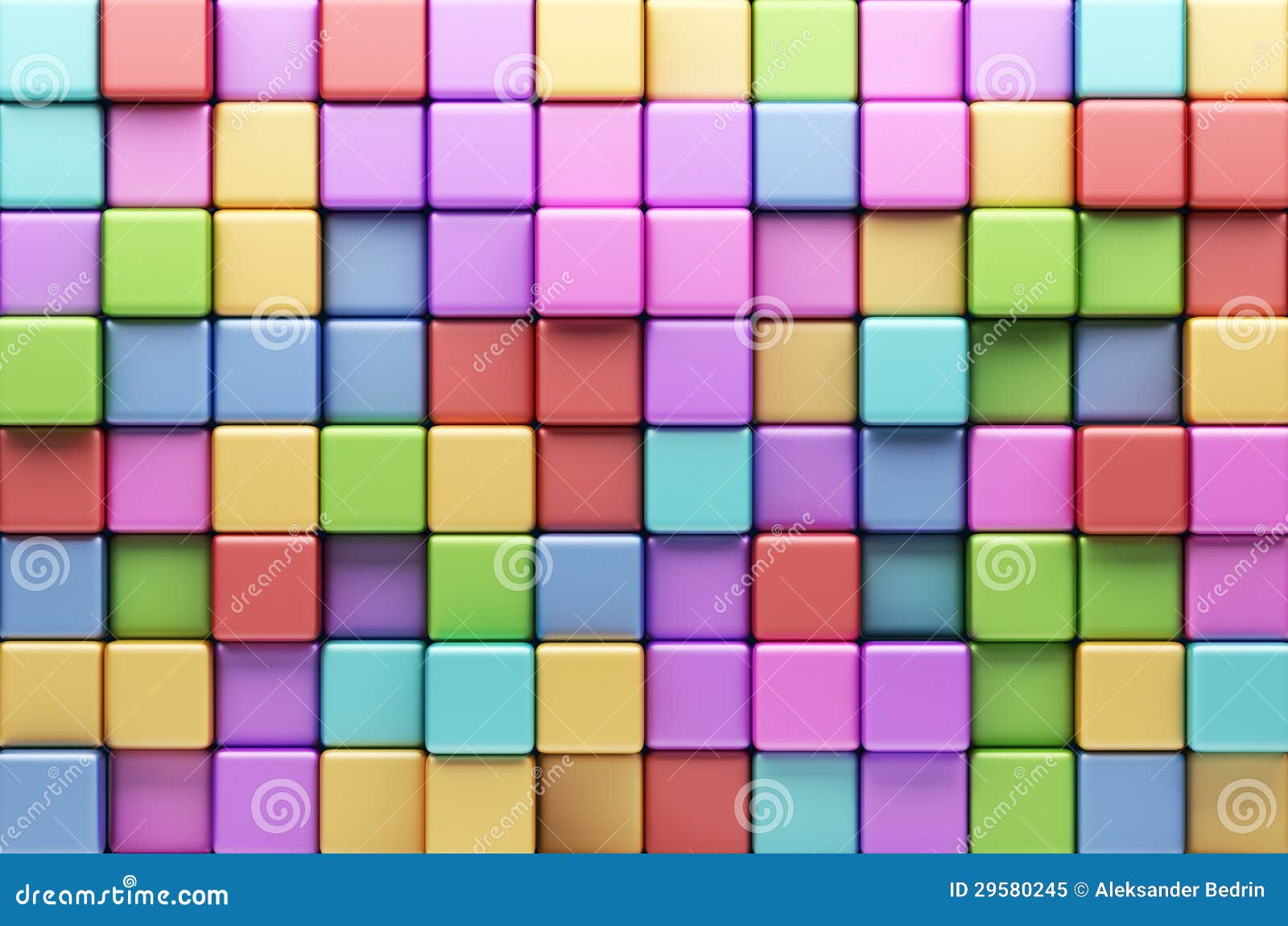 Fondo Astratto Dei Cubi Multi-colorati 3D Illustrazione di Stock ...