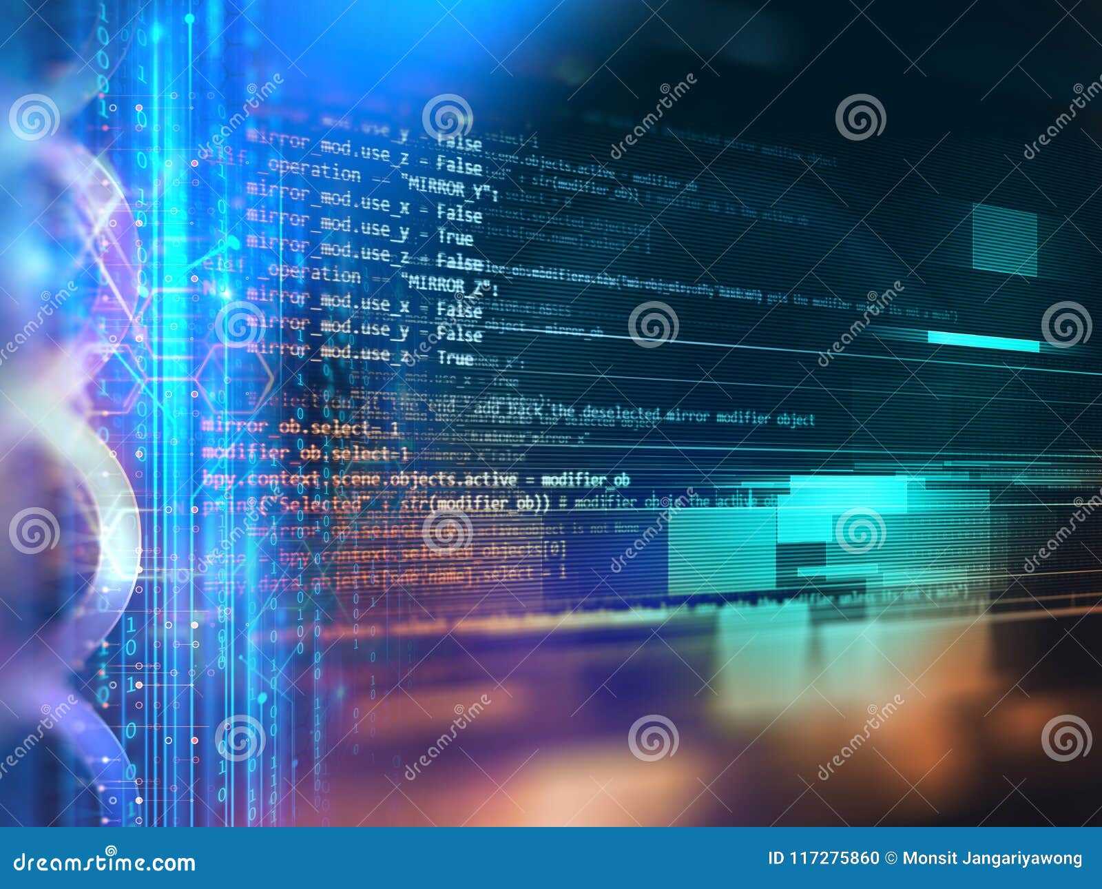 Fondo Astratto Di Programmazione Di Tecnologia Di Codice Dello Sviluppatore Di Software ...