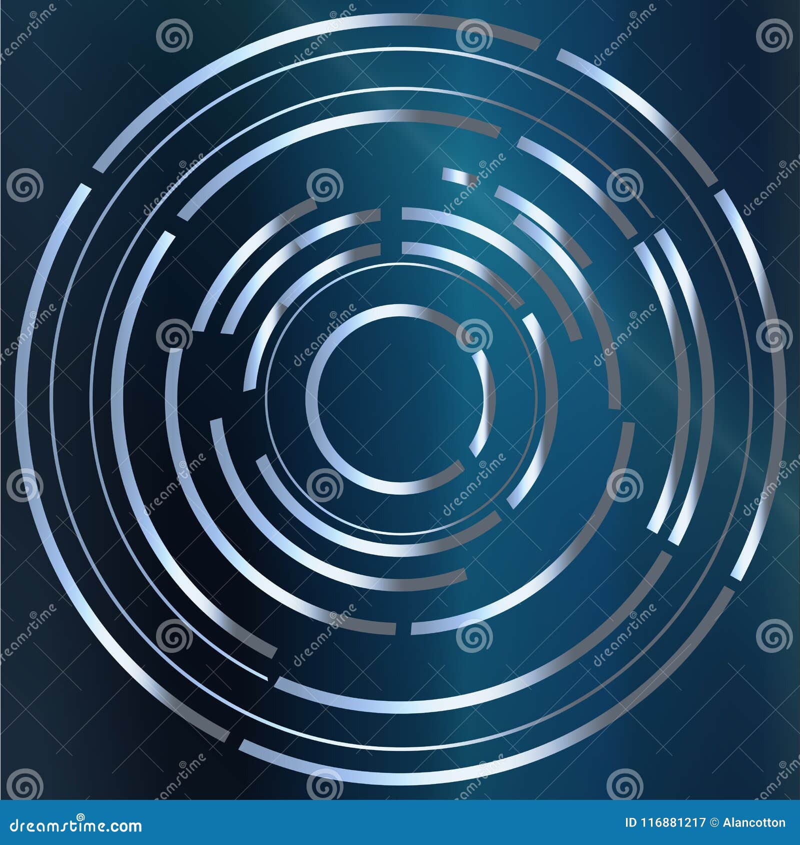 Fondo Azul Abstracto Circular Ilustración del Vector - Ilustración de ...