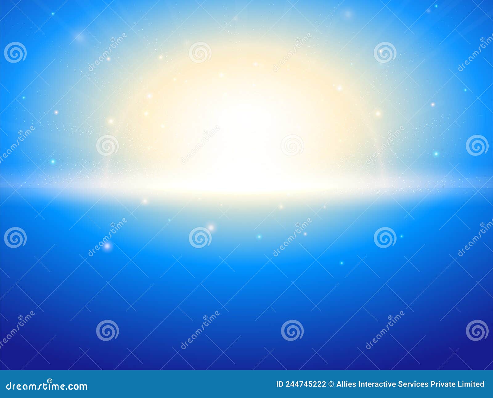 Fondo Azul Abstracto Con Efecto De Brillo O Destello Stock de ...