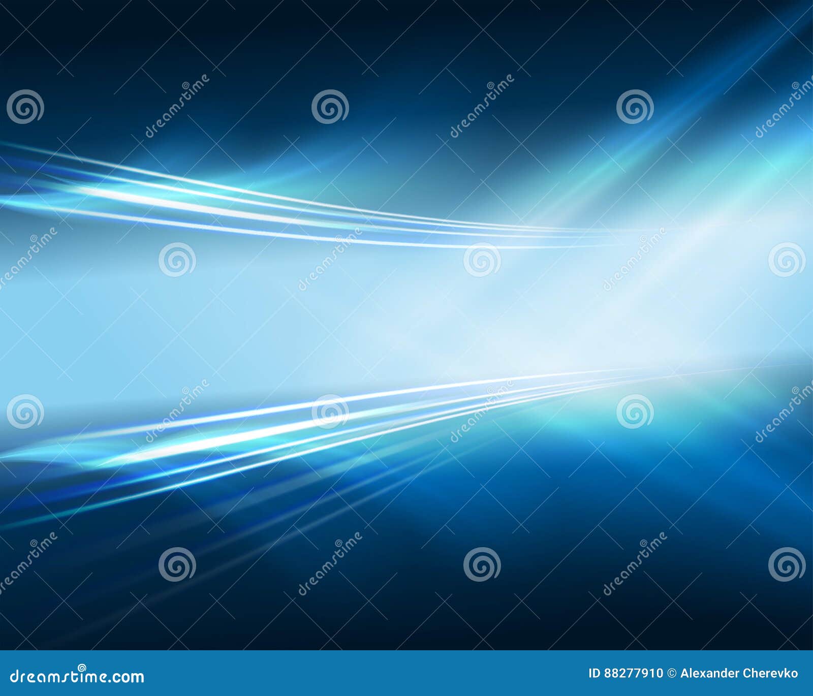 Fondo Azul Abstracto Con Los Rayos Brillantes Ilustración del Vector ...