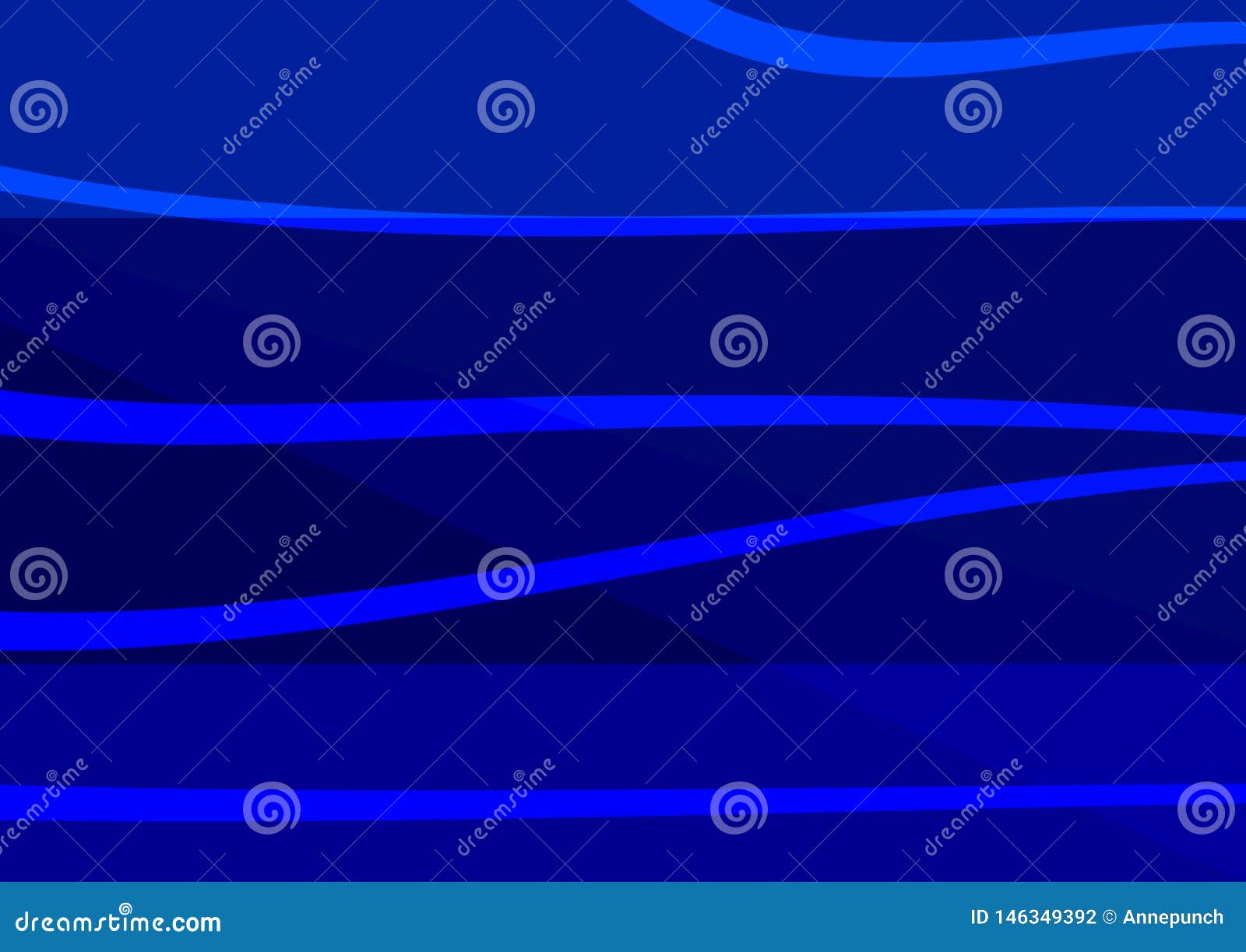 Fondo Azul Abstracto Rectangular Plantilla Horizontal Ilustración del ...