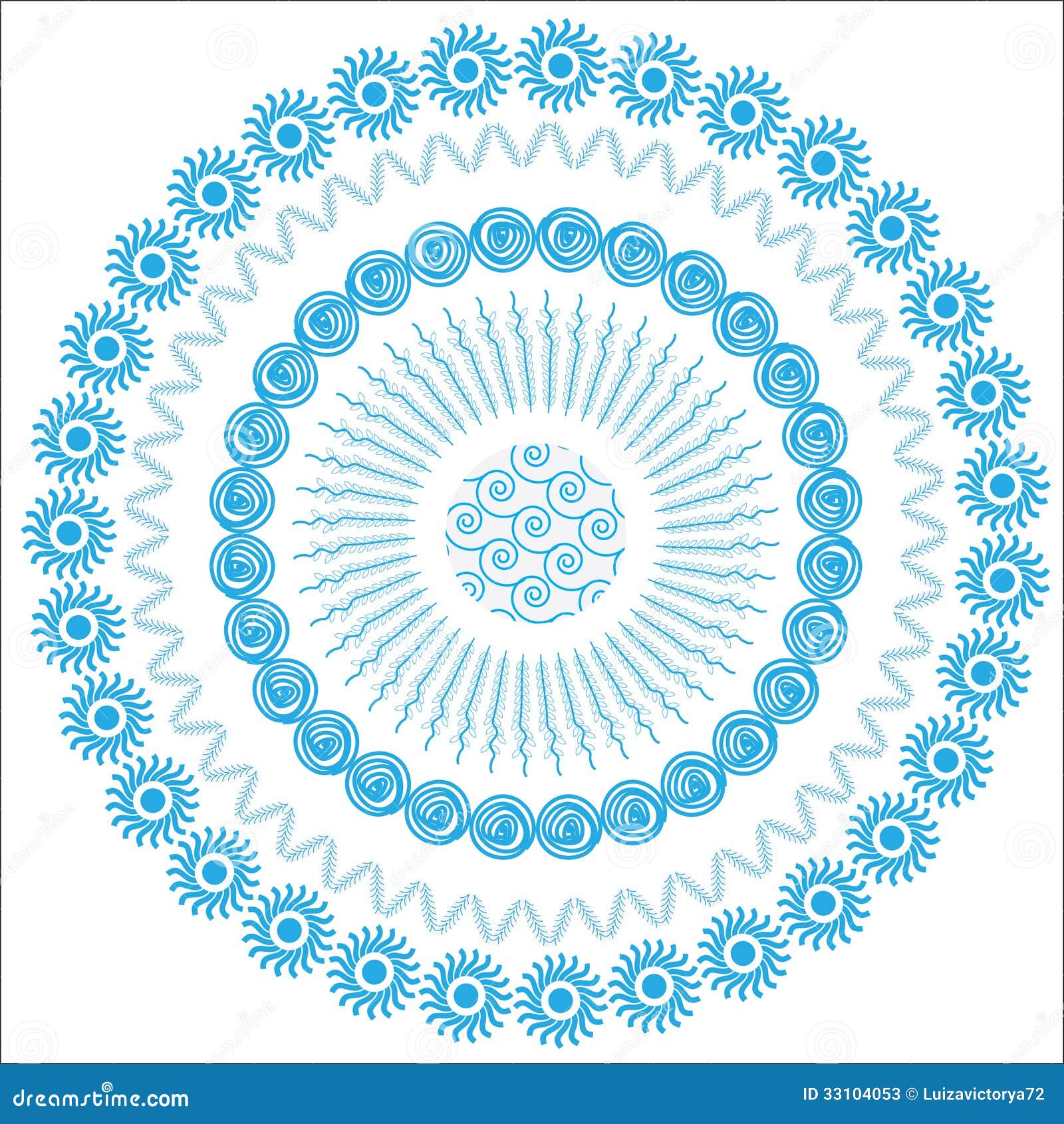 Fondo Azul Circular Gráfico Abstracto Para El DES Ilustración del ...