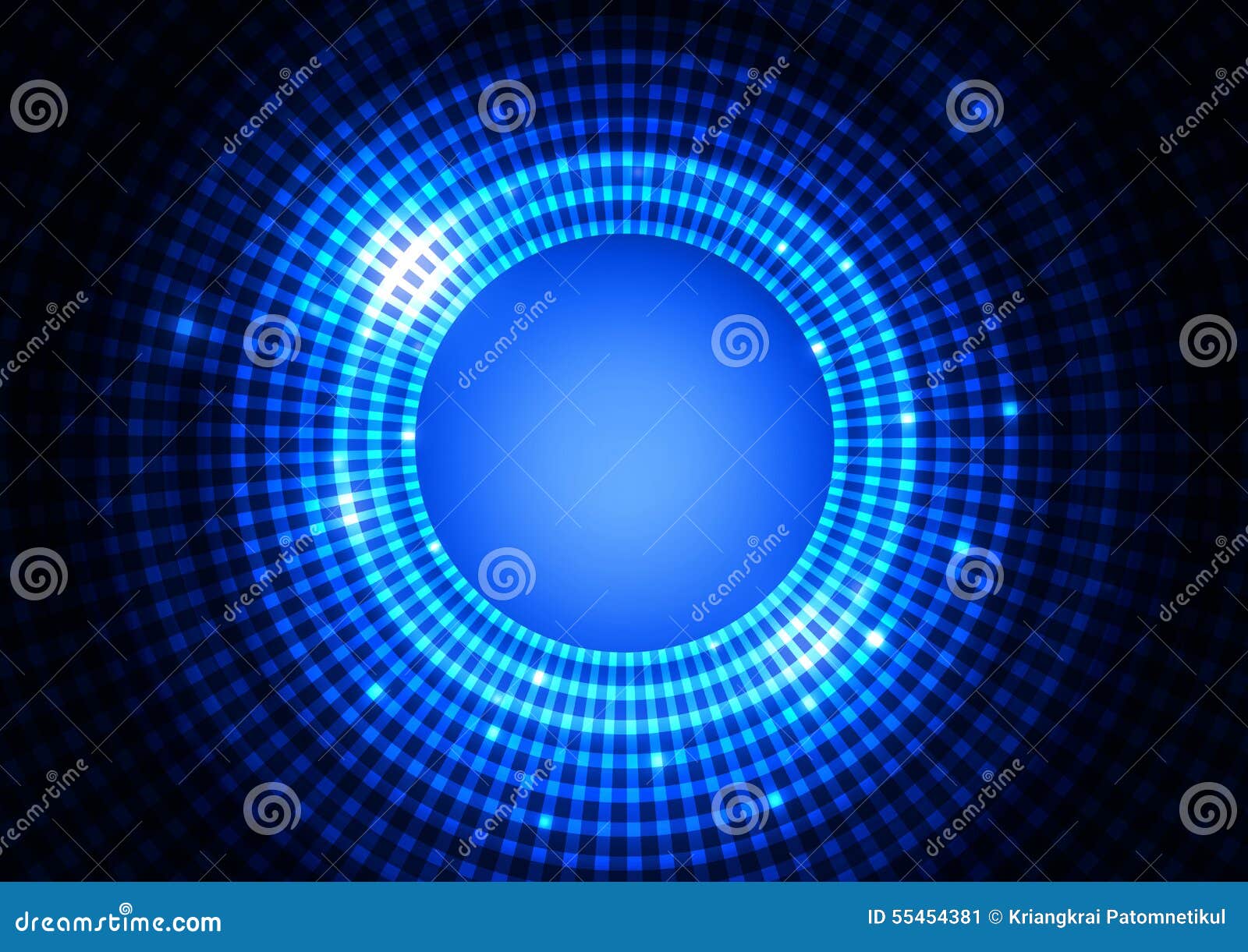 Fondo Azul Claro Del Círculo Abstracto Ilustración del Vector ...