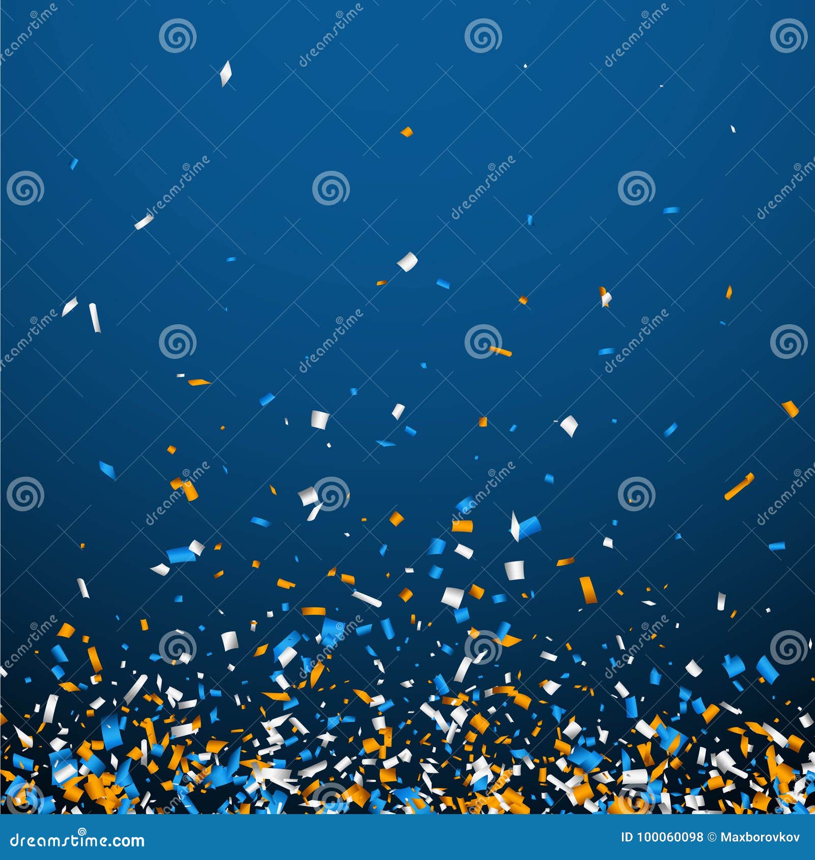 Fondo Azul Con Confeti Colorido Ilustración del Vector - Ilustración de ...