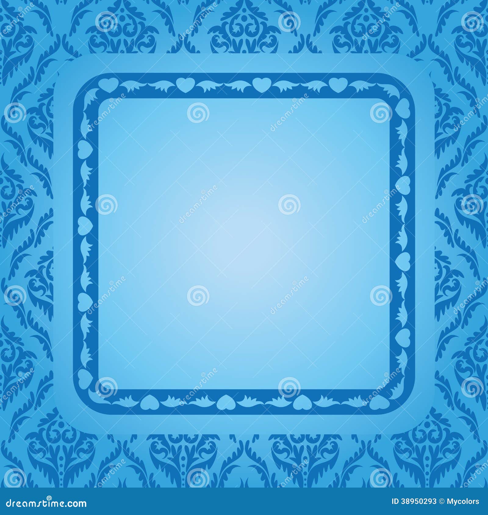Fondo Azul Con El Marco Azul Ilustración del Vector - Ilustración de ...