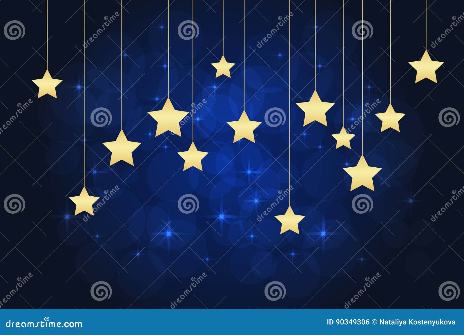 Fondo Azul Con Las Estrellas Ilustración del Vector - Ilustración de ...