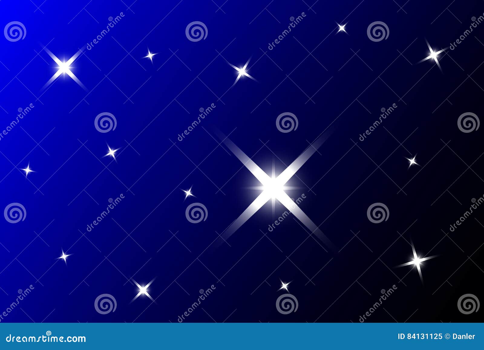 Fondo Azul Con Las Estrellas, Cielo Estrellado Ilustración del Vector ...