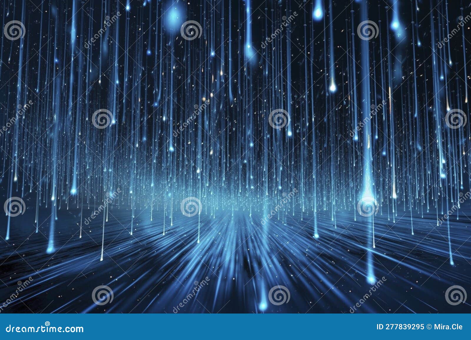 Fondo Azul Con Luces Creadas Con Ai Generativo Stock de ilustración ...