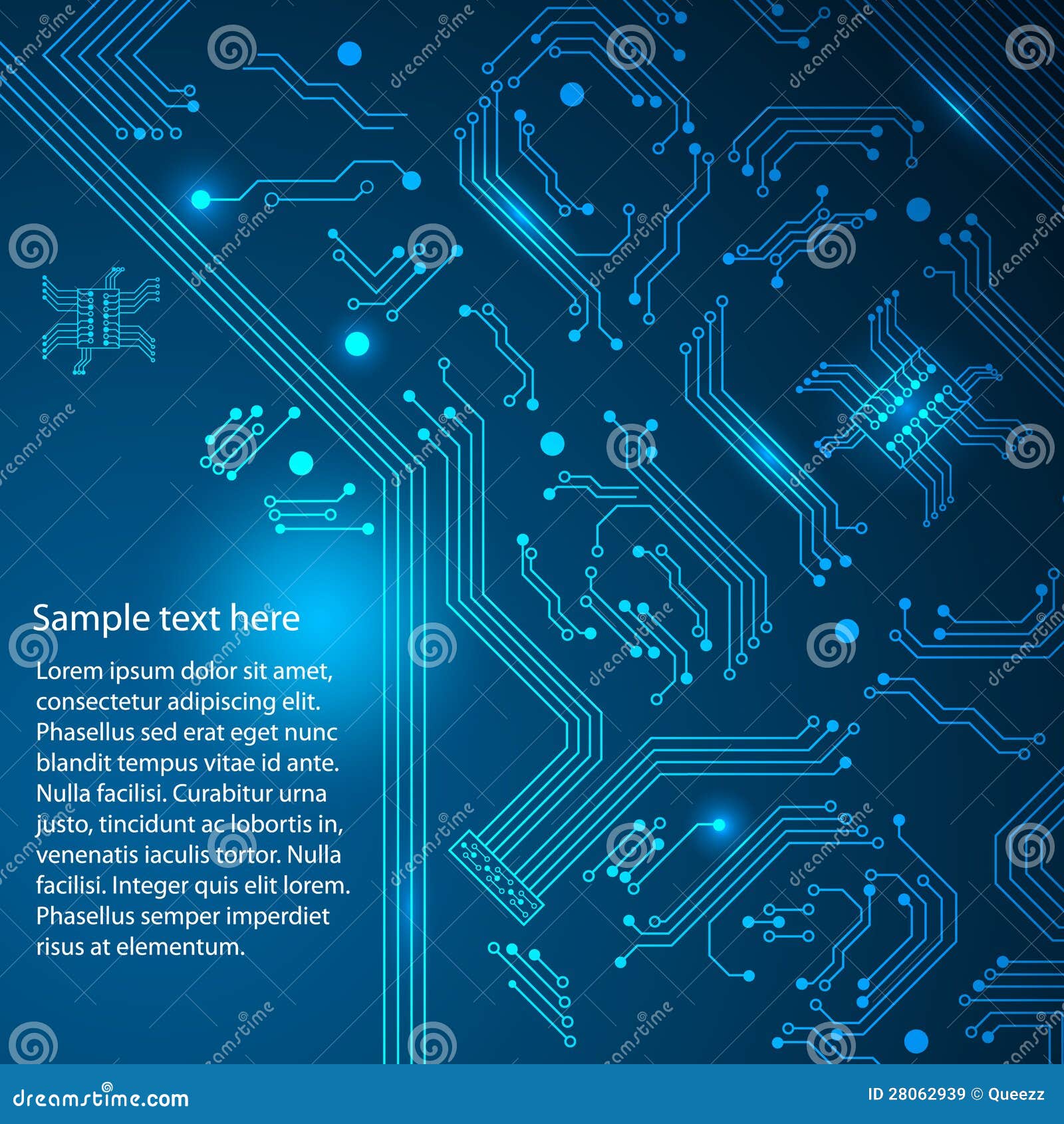 Fondo Azul De Alta Tecnolog?a Abstracto. Ilustración del Vector - Ilustración de fondo, azul ...