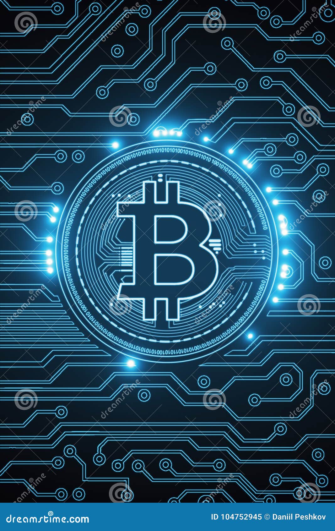 Fondo azul de Bitcoin stock de ilustración. Ilustración de fondo ...