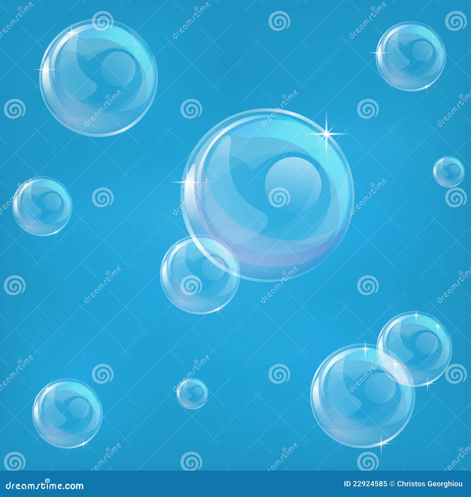 Fondo azul de la burbuja ilustración del vector. Ilustración de moderno ...