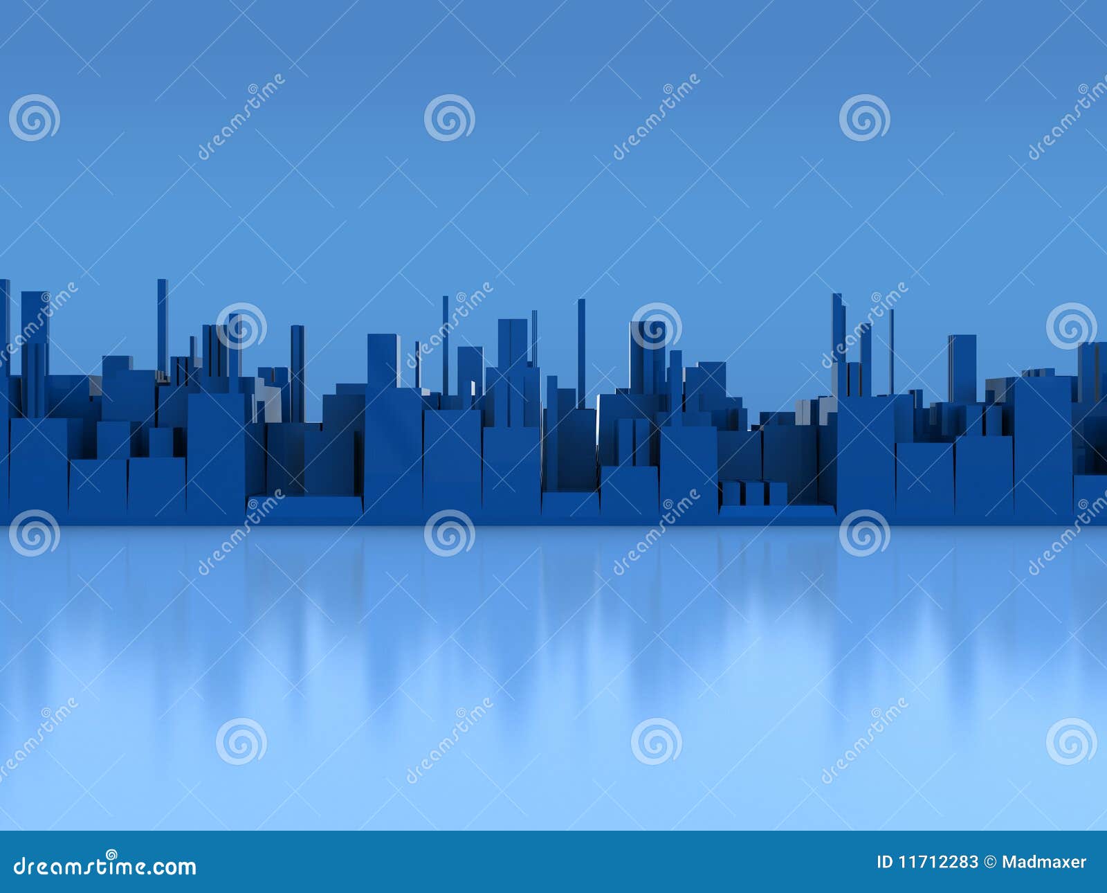 Fondo azul de la ciudad stock de ilustración. Ilustración de ciudad ...
