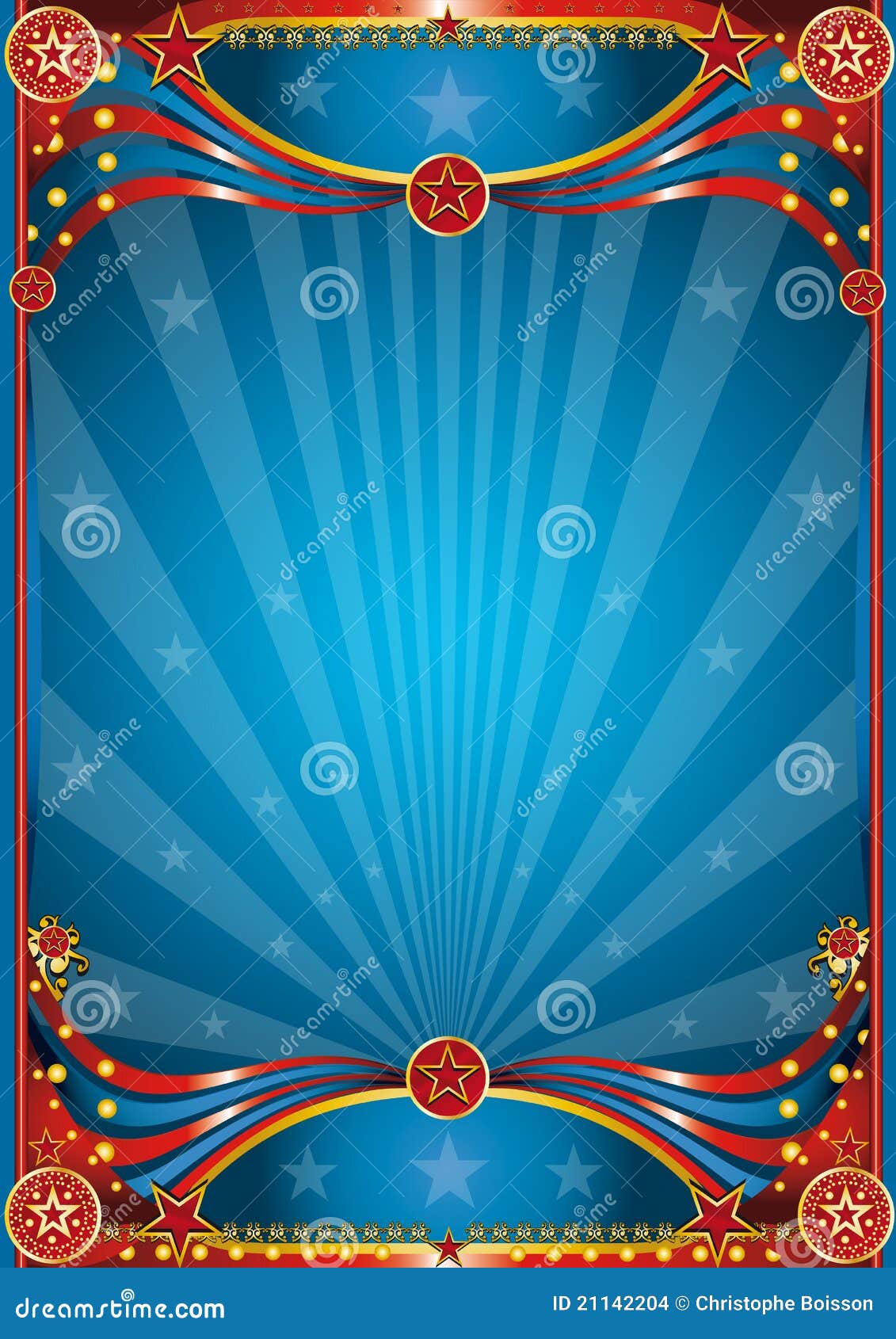 Fondo azul del circo stock de ilustración. Ilustración de carnaval ...