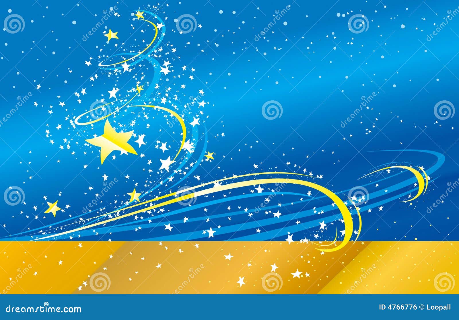 Fondo Azul Del Vector Con Las Estrellas Stock de ilustración ...