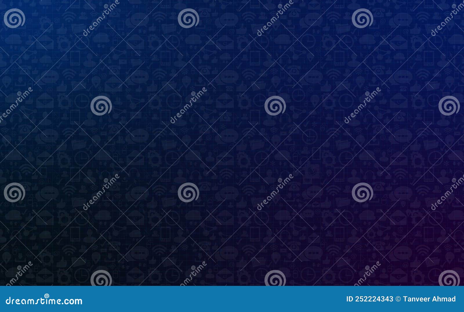 Fondo Azul Digital Con Diferentes Iconos Combinados Como Bg Stock de ...