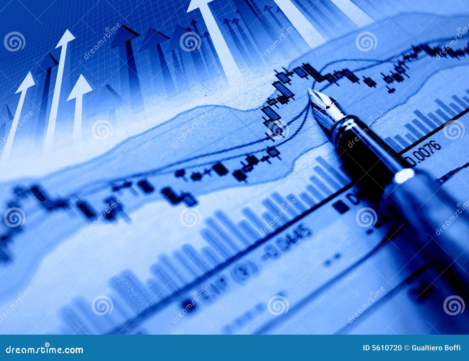 Fondo Azul Financiero De La Carta Foto de archivo - Imagen de partes ...