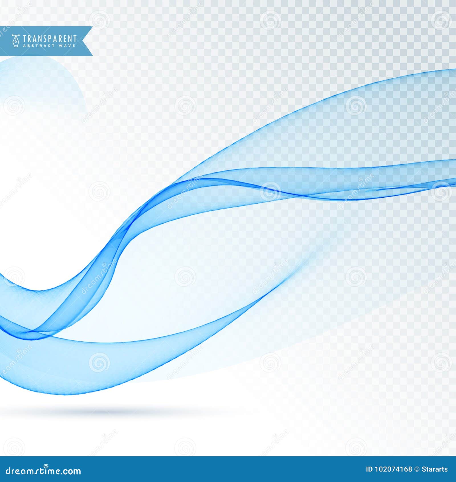 Fondo Azul Transparente Abstracto De La Onda Ilustración del Vector ...