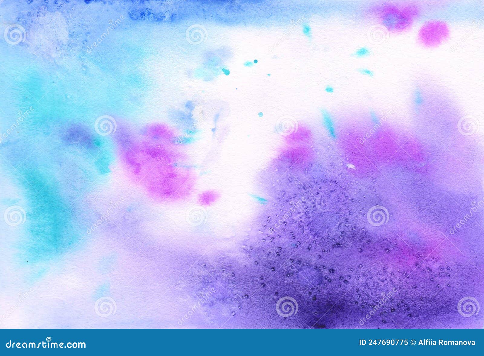 Fondo Azul Violeta De La Acuarela Abstracta Stock de ilustración ...