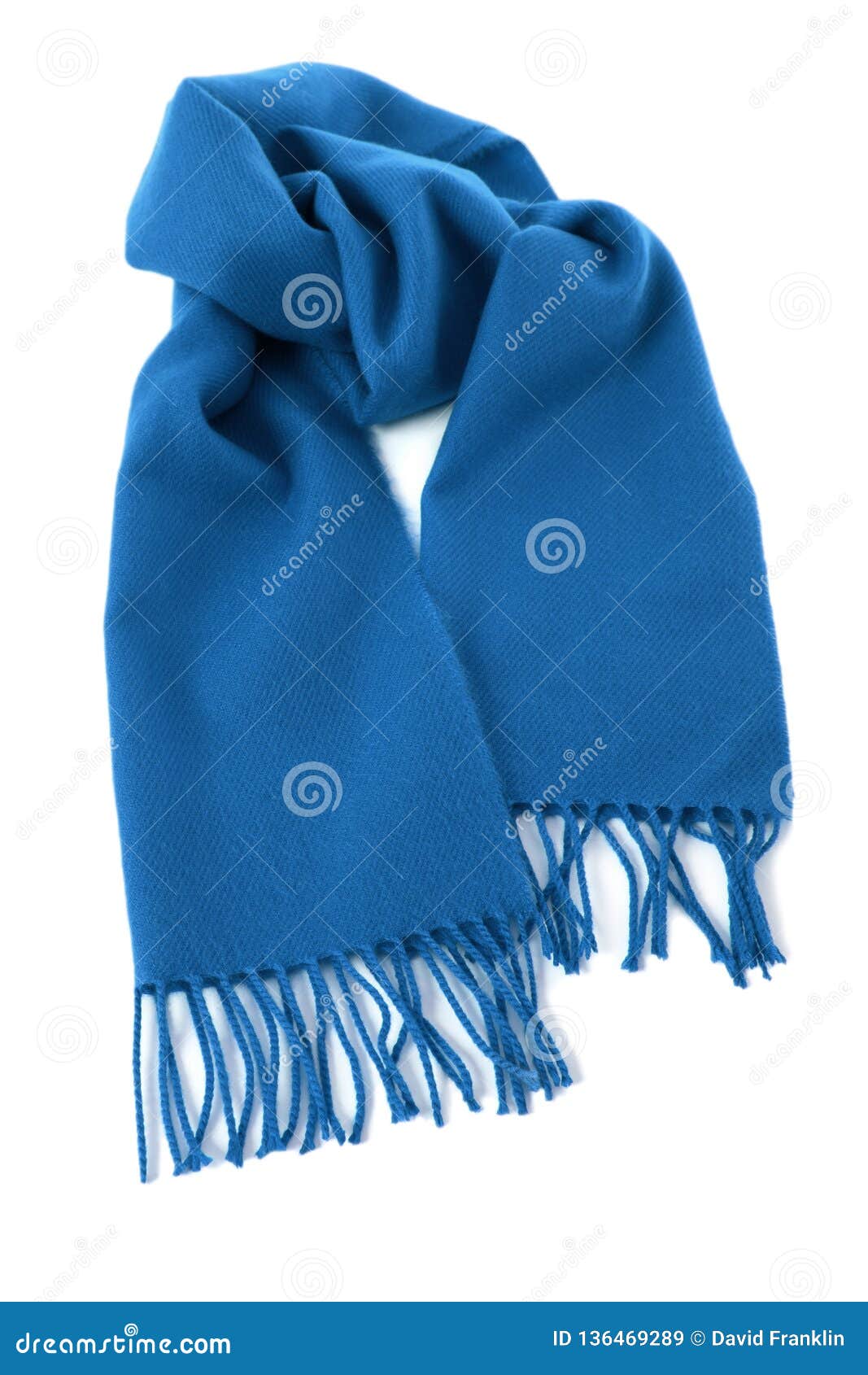 Fondo Blanco Aislado Bufanda Azul Del Invierno Imagen de archivo ...