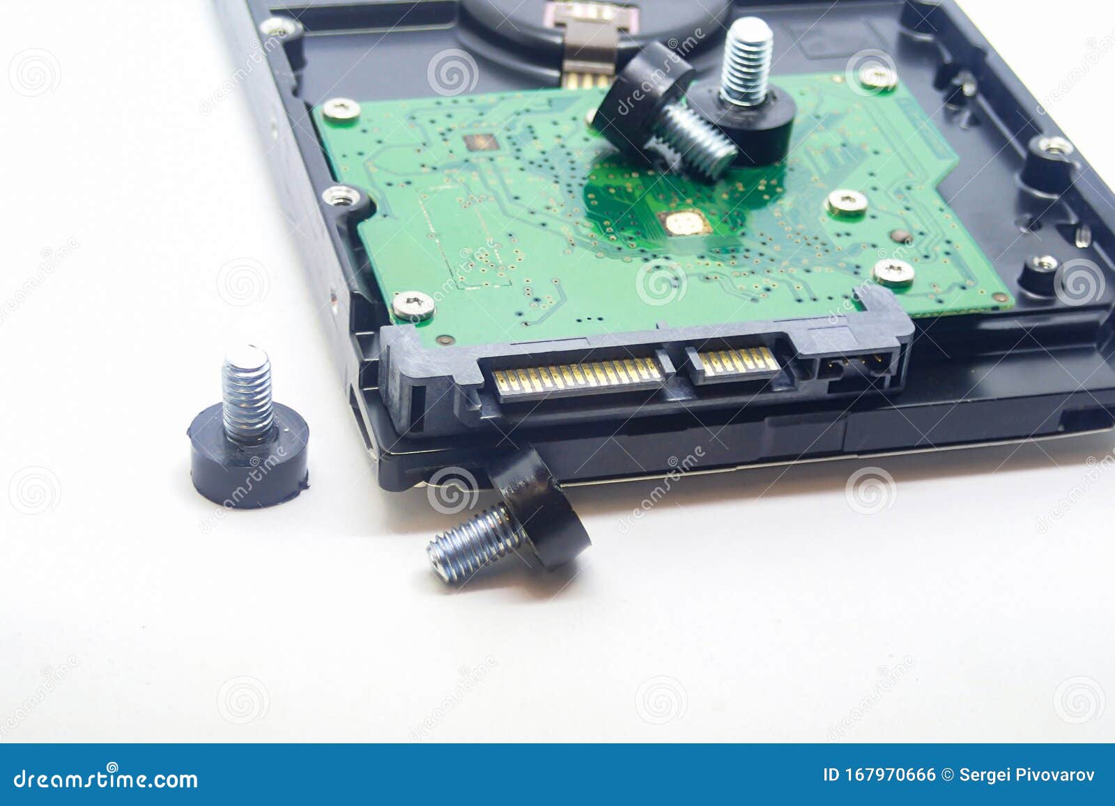 Fondo Blanco Aislado Del Chip Del Circuito De Cierre Del Disco Hdd Foto ...