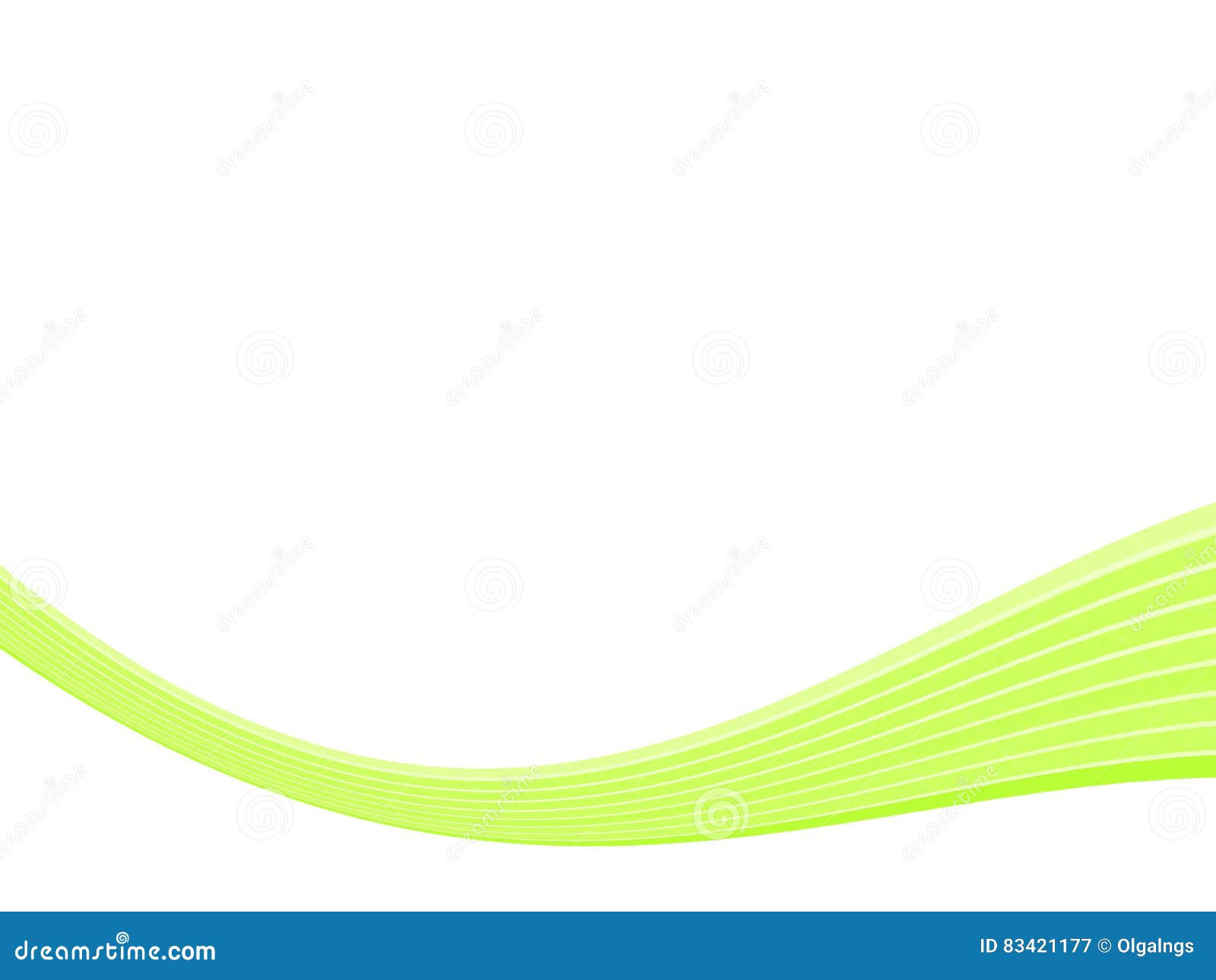 Fondo Blanco Con Las Líneas Verdes Curvadas Stock de ilustración ...
