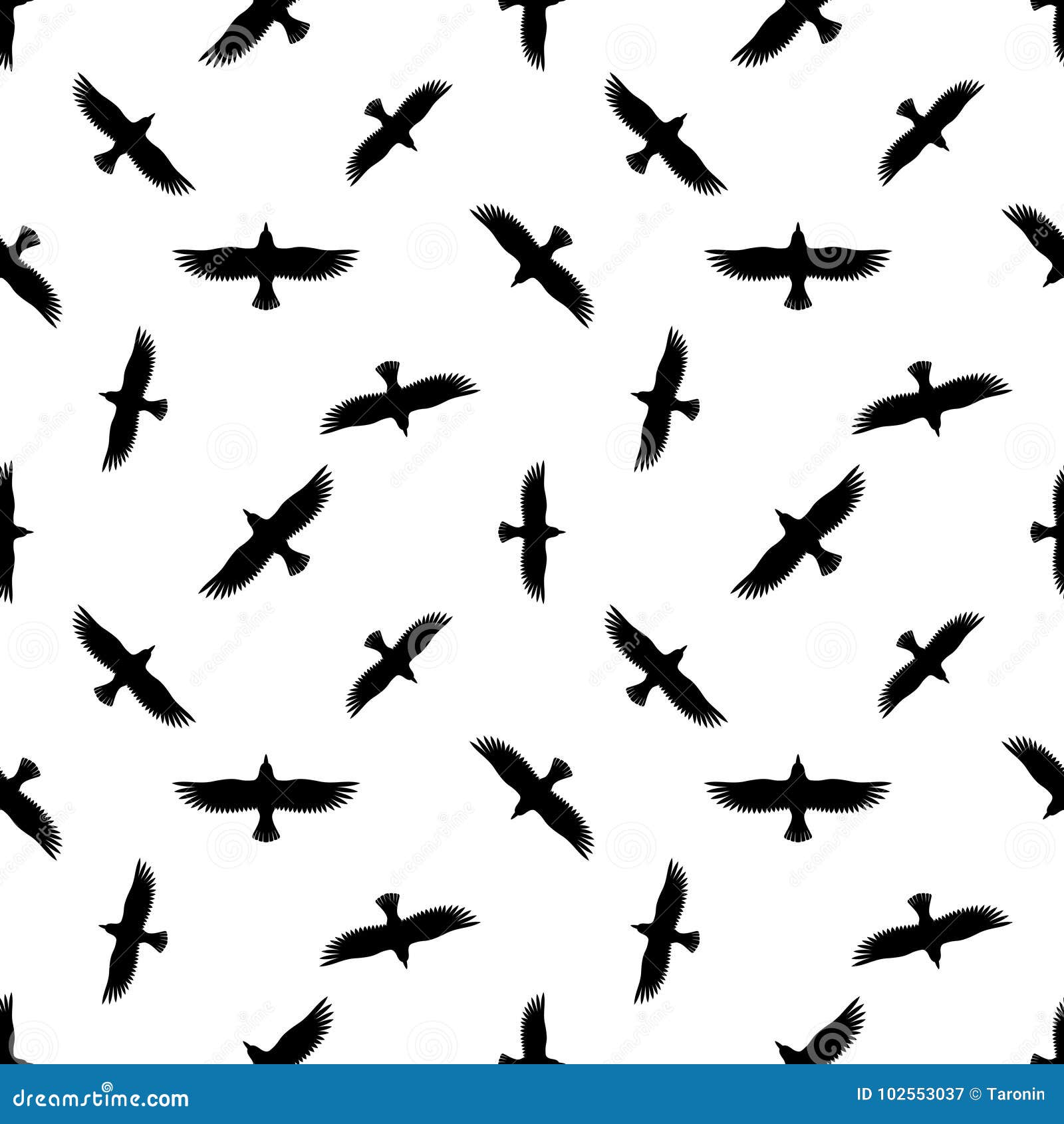 Fondo Blanco Con Los Cuervos Negros Ilustración del Vector ...