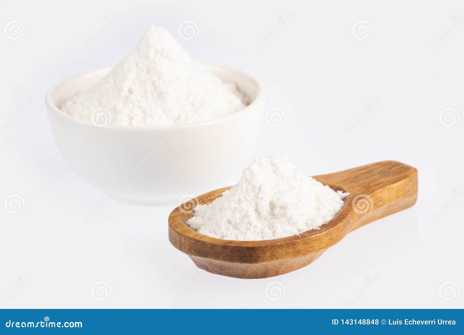 Fondo Blanco Del Bicarbonato De Sodio Del Bicarbonato De Sosa Foto de ...