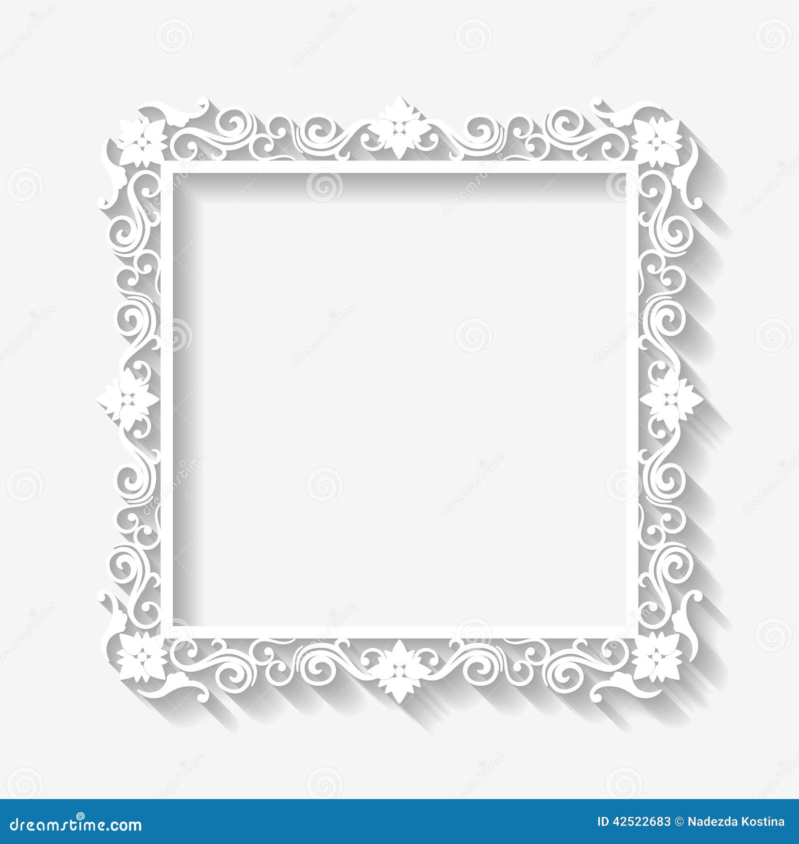 Fondo Blanco Del Marco Del Vintage Del Vector Ilustración del Vector ...