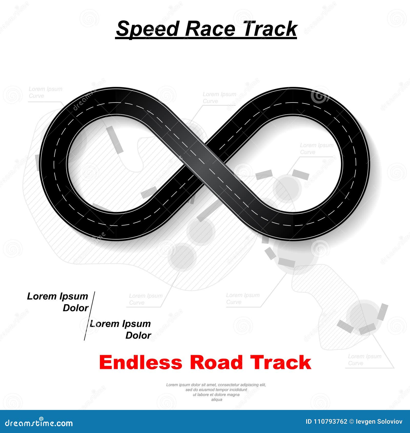 Fondo Blanco Sin Fin Del Camino Ilustración del Vector - Ilustración de ...