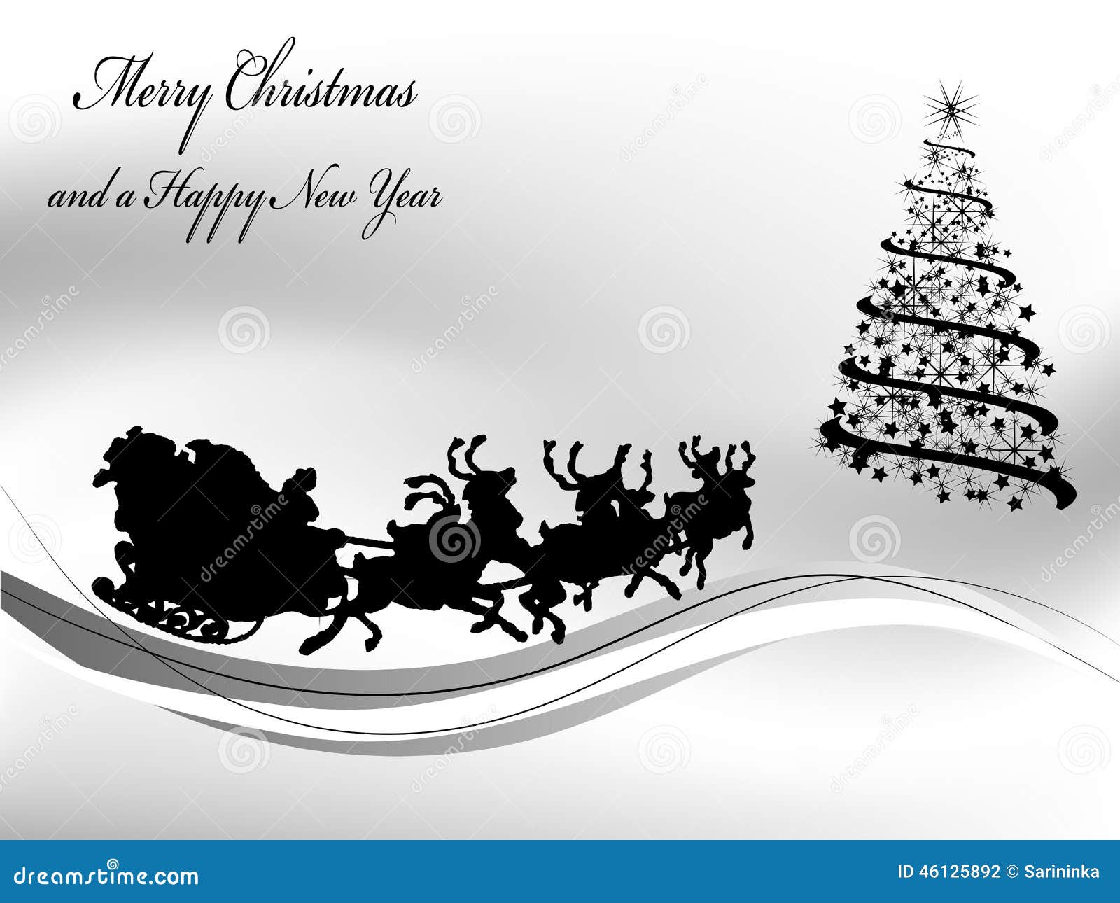 Fondo Blanco Y Negro De La Navidad Ilustración del Vector - Imagen ...