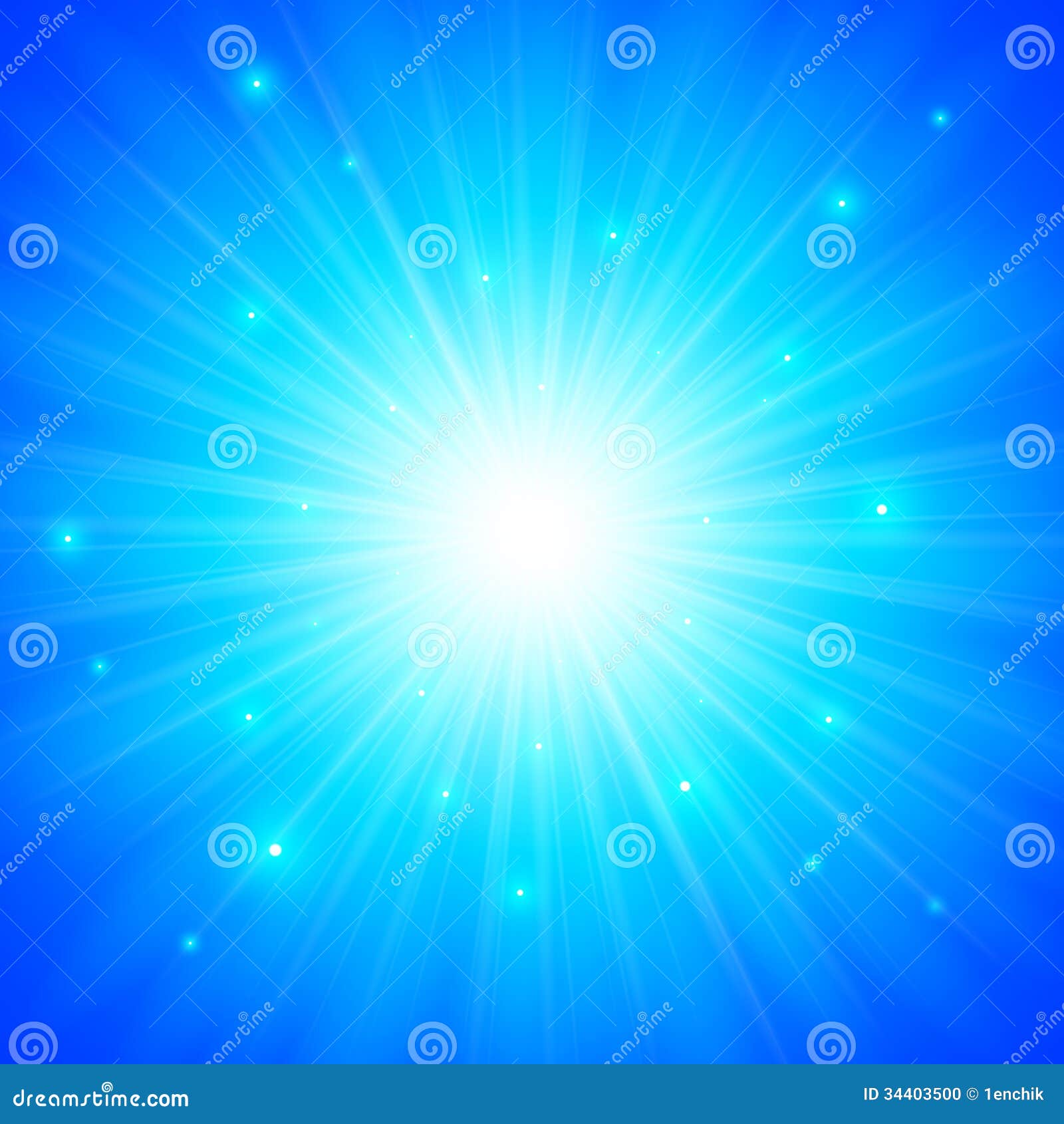 Fondo Brillante Azul Del Sol Del Vector Ilustración del Vector ...