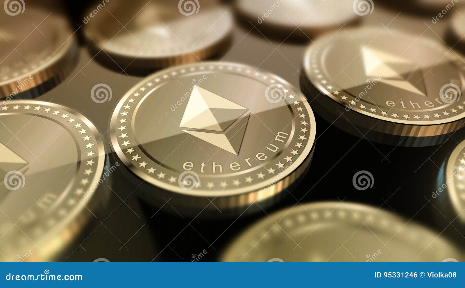 Fondo Brillante De La Crypto-moneda De Ethereum Foto editorial - Imagen ...