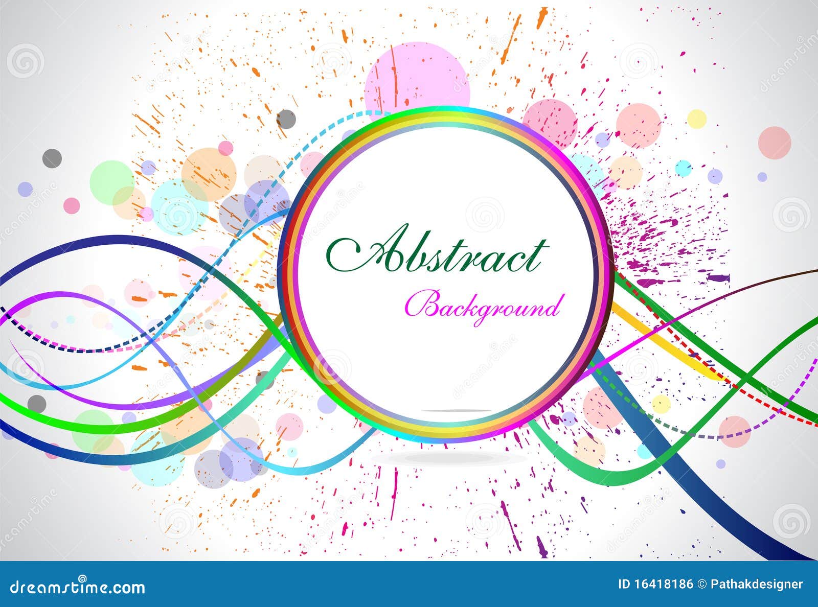 Fondo Circular Colorido Abstracto Con El Grunge Ilustración del Vector ...